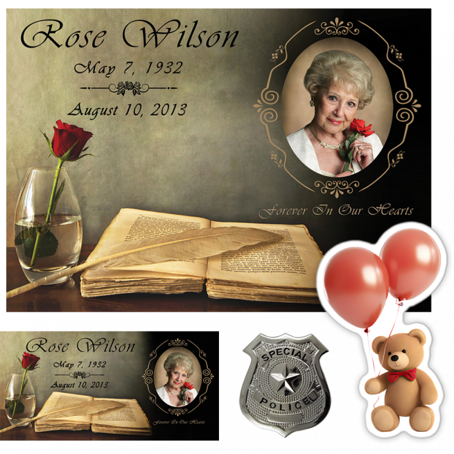 Custom Memorial Plaques - Artisans Memorial Portraits